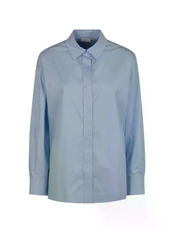 Peserico Polo-collar Plain Shirt - Blue