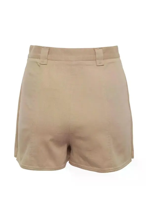 Red Valentino Beige Gabardine Button-front Shorts