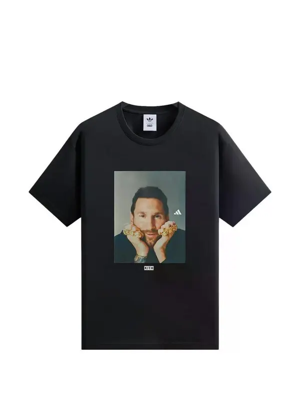 Kith X Messi X Adidas Graphic-print Cotton T-shirt - Black