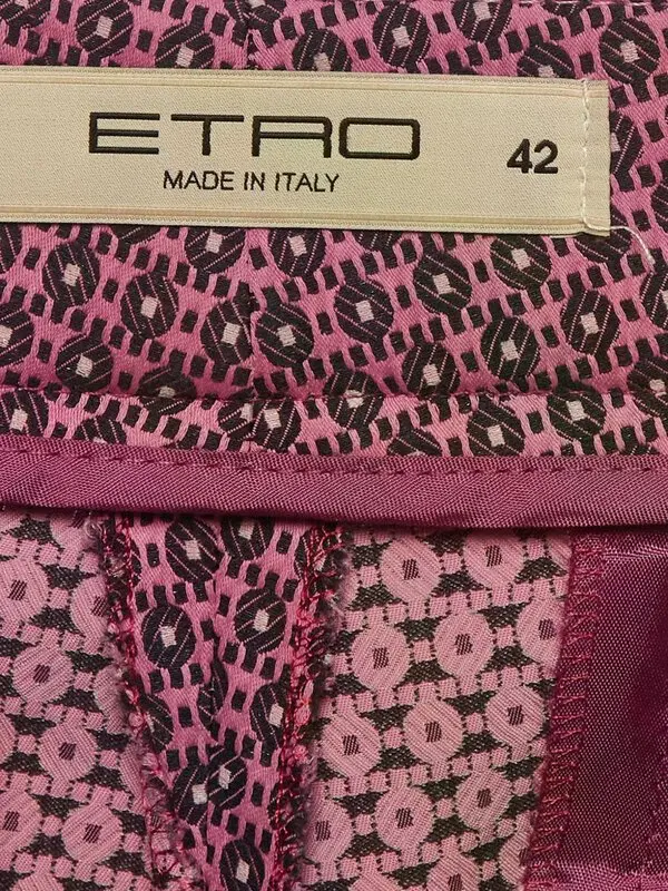 Etro Jacquard Straight-leg Trousers - Pink
