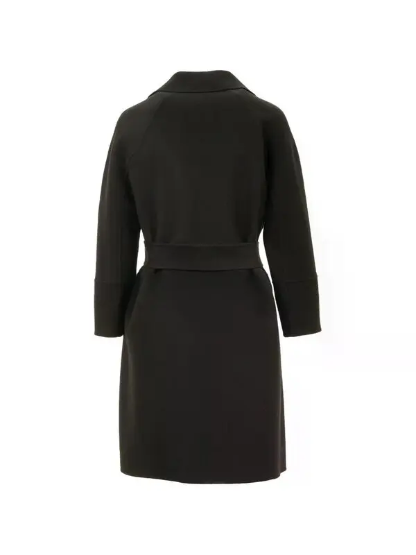 Max Mara Belted Notch-lapel Coat - Black