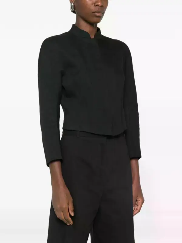 THE ROW Bastien Cropped Jacket - Black