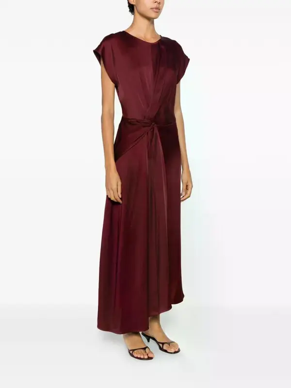 Victoria Beckham Asymmetric Hem Dress With Twist Detail - Red