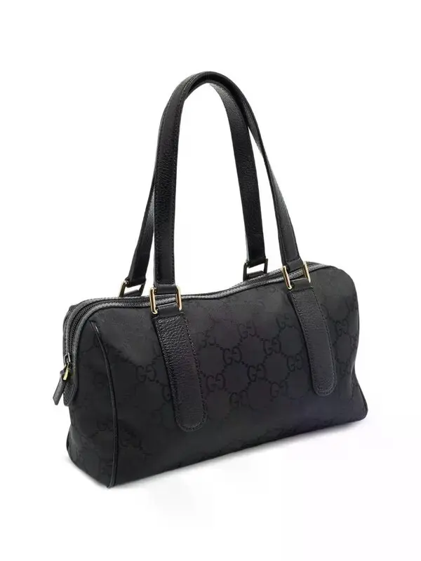 Gucci Small Gg Leather-trim Duffle Bag