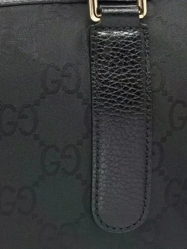 Gucci Small Gg Leather-trim Duffle Bag