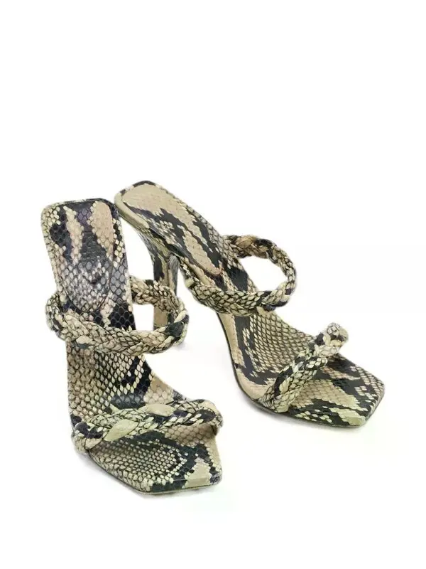 Paris Texas Braided Python-embossed Sandals