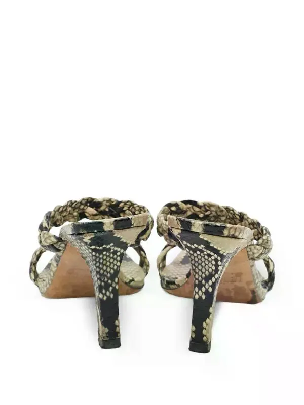 Paris Texas Braided Python-embossed Sandals