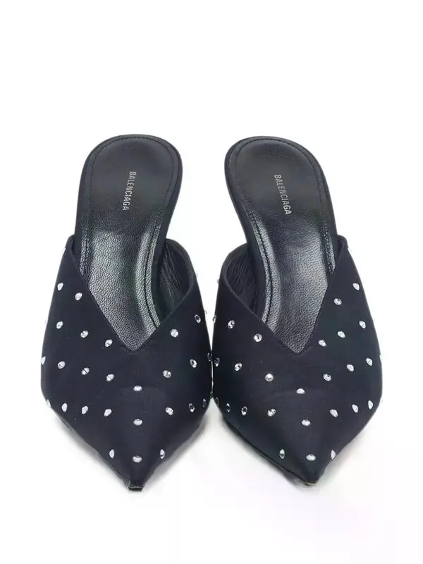 Balenciaga Crystal-embellished Heeled Mules