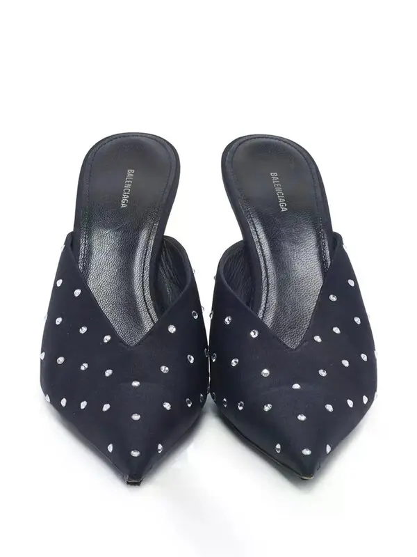 Balenciaga Crystal-embellished Heeled Mules