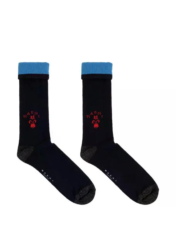 Marni Logo-embroidered Socks