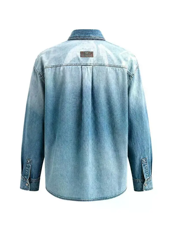 LEEM X Feng Chen Wang Layered-detail Denim Shirt