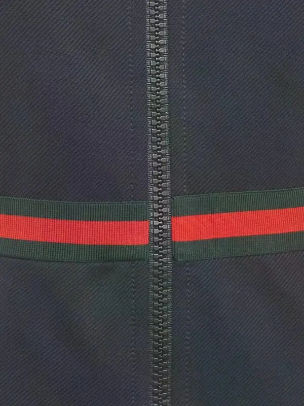 Gucci Web Stripe Frill Midi Dress