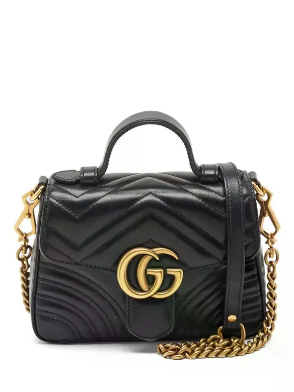 Gucci Gg Marmont Matelassé Mini Bag - Black