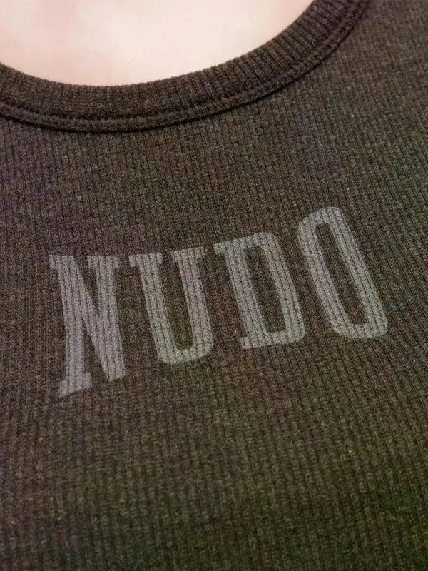MAGLIANO Ribbed-knit Logo-print Tank Top