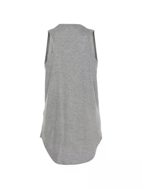 Alexander McQueen Embellished Skull Motif Tank Top - Grey