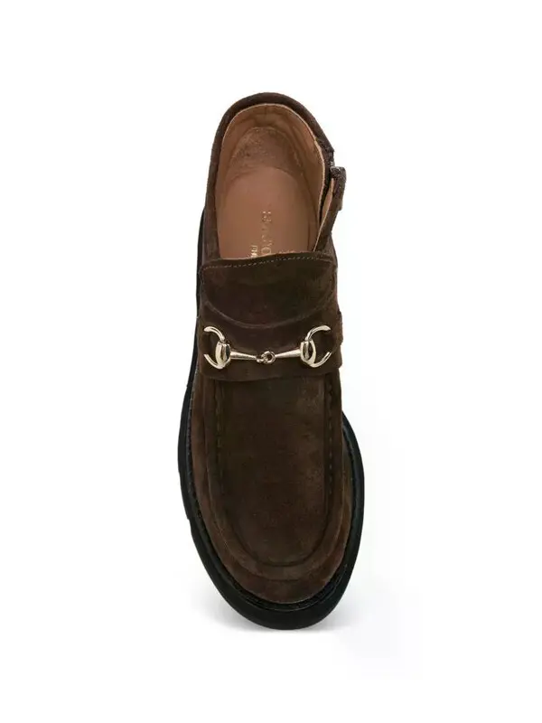 SERGIO MORETTI FIRENZE Suede Horsebit Detail Ankle Boots