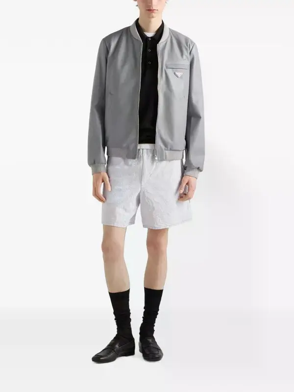 Prada Nappa Leather Bomber Jacket