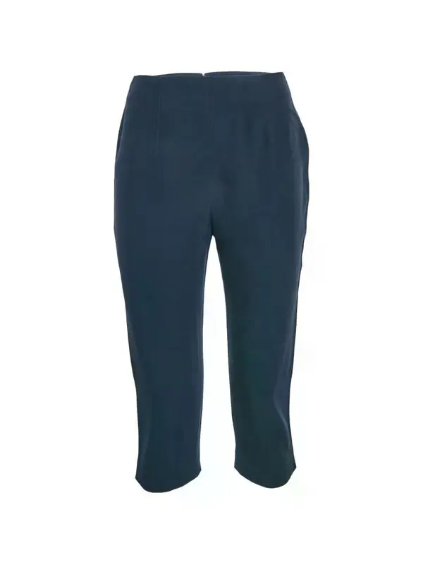 Alexander McQueen Navy Zip Detail Cropped Culottes - Blue