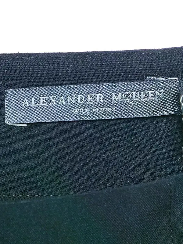 Alexander McQueen Navy Zip Detail Cropped Culottes