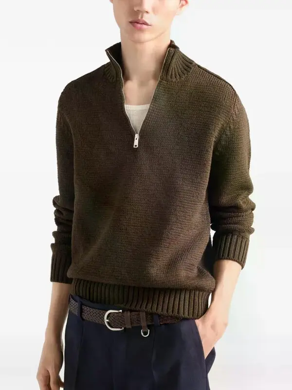 Prada Wool Half-zip Turtleneck