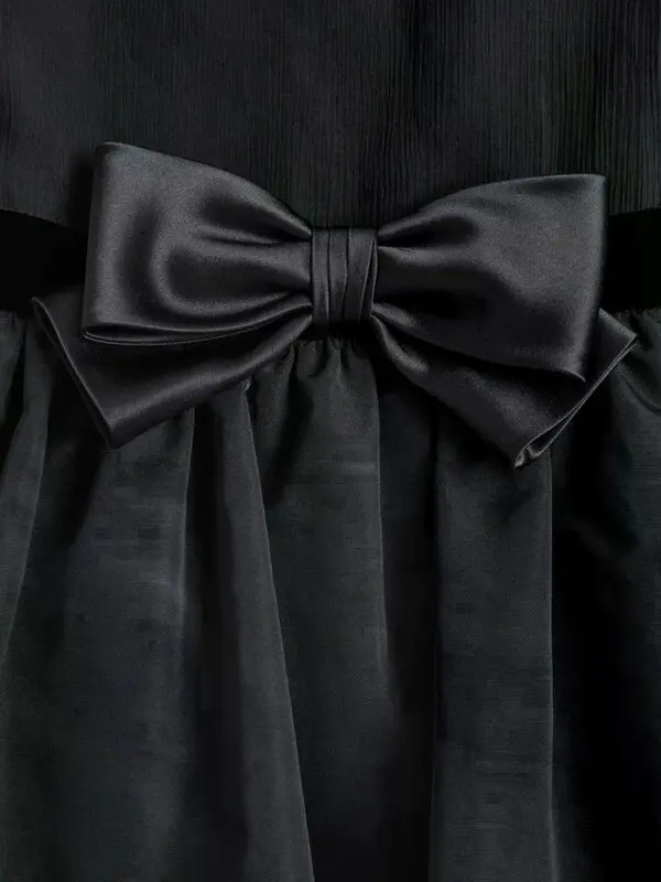 Valentino Garavani Sablé Velvet Long Dress With Duchesse Bow Detail