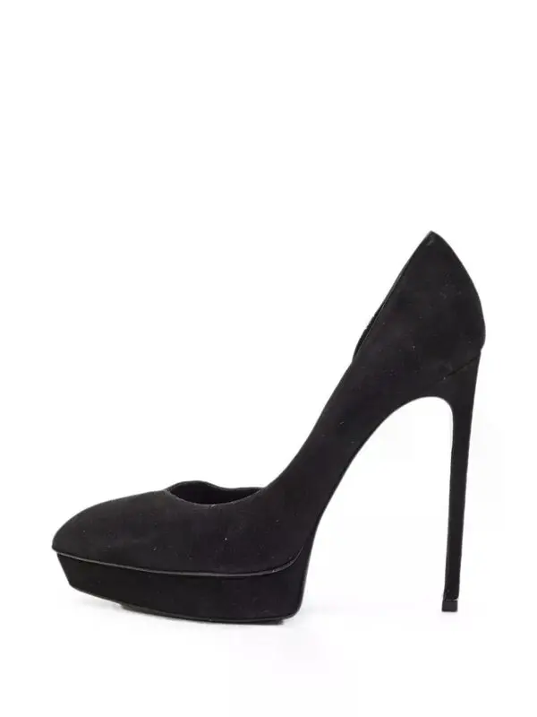 Saint Laurent Suede D'orsay Pumps - Black