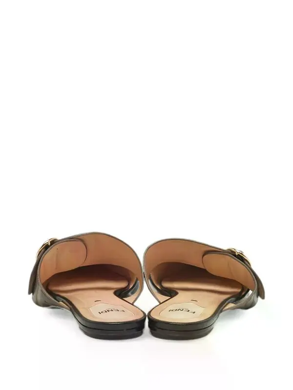 Fendi Zucca Motif Pointed-toe Mules
