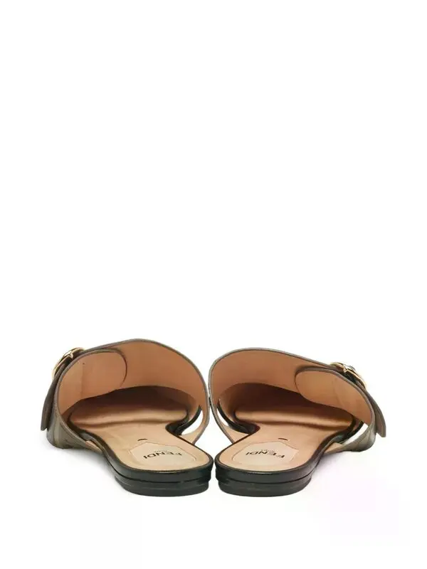 Fendi Zucca Motif Pointed-toe Mules