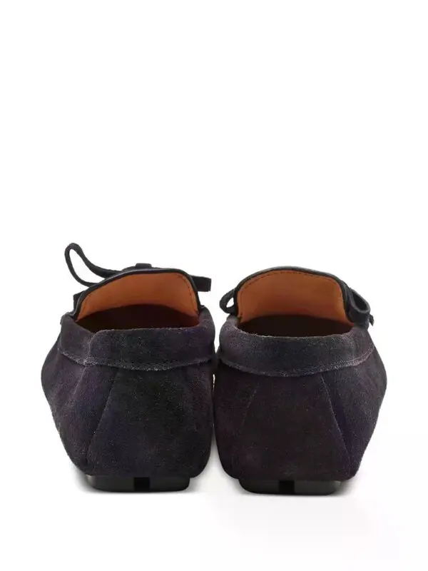 Prada Suede Loafers With Bow Detailing