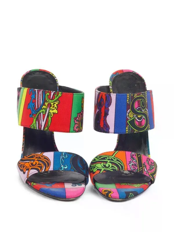 Versace Baroque Print Stiletto Heeled Sandals