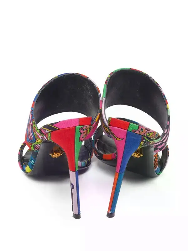 Versace Baroque Print Stiletto Heeled Sandals