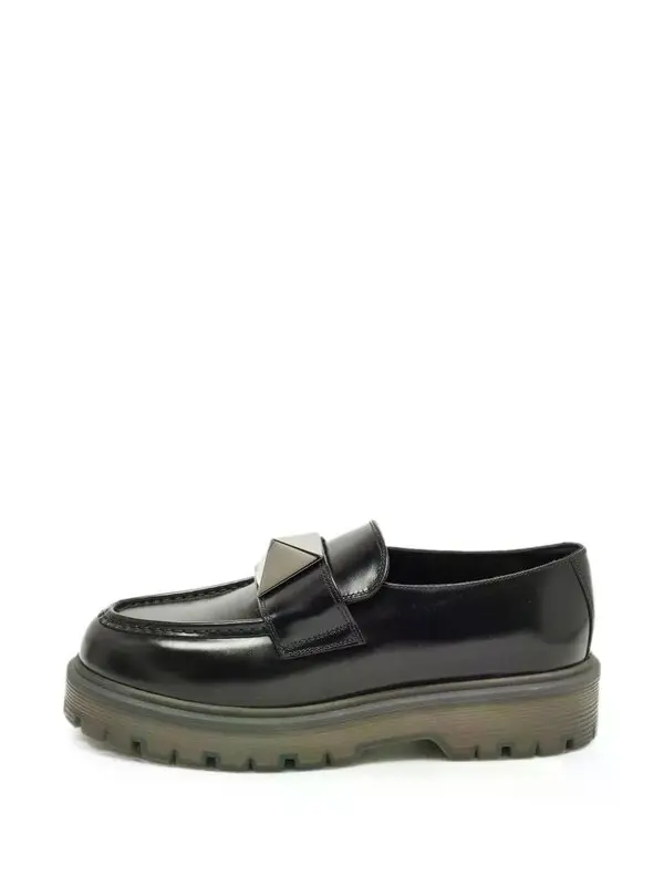 Valentino Garavani Rockstud Leather Loafers - Black