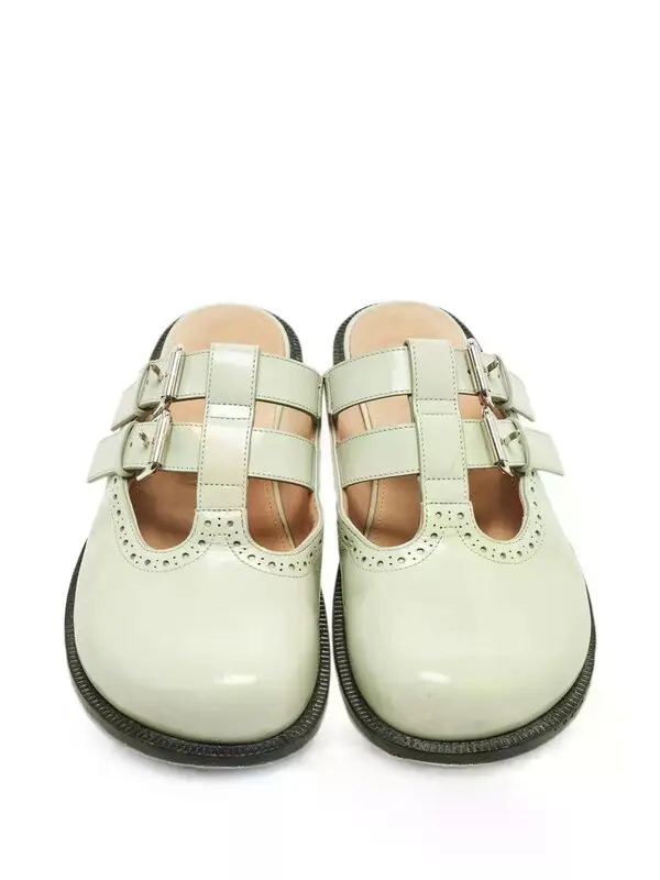 Loewe Campo Mary Jane Mules - Green