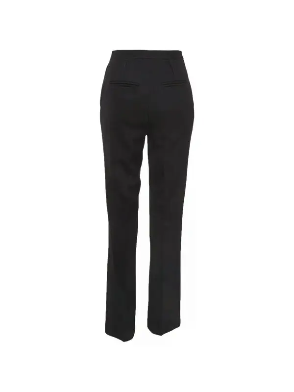 Fendi High-waisted Gabardine Trousers - Black