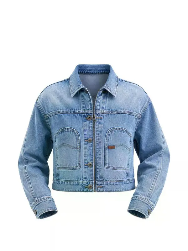 LEEM Cropped Denim Jacket