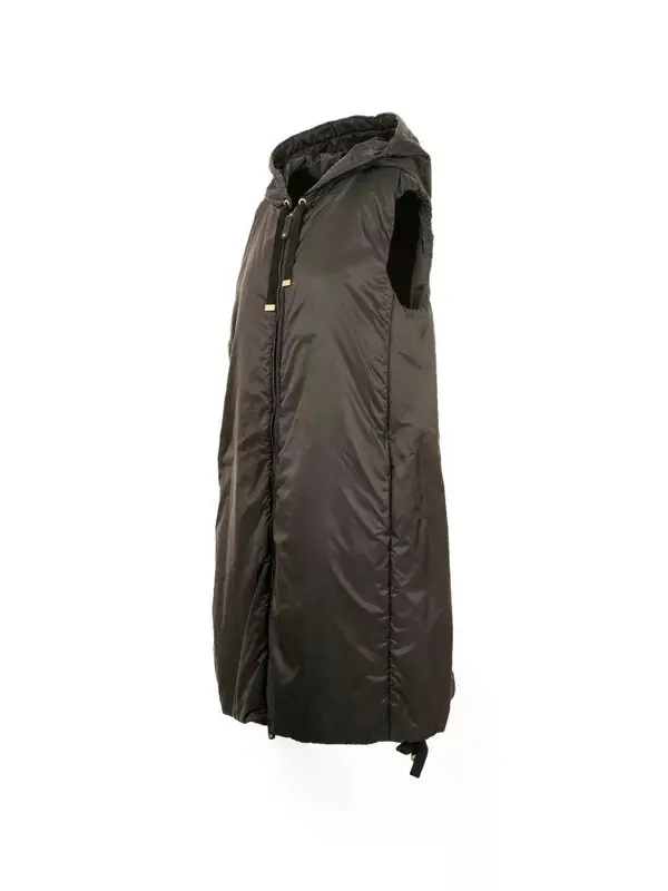 Max Mara The Cube Hooded Sleeveless Coat
