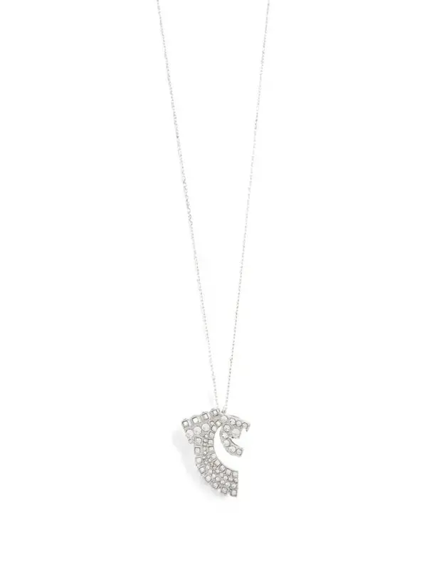 FERRAGAMO Crystal-embellished Gancini Pendant Necklace