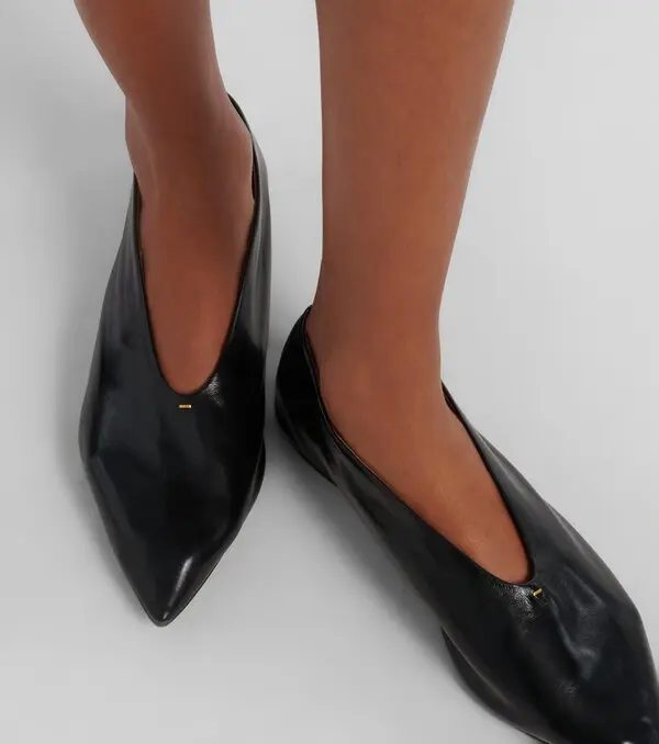 Khaite Miriam Leather Ballet Flats