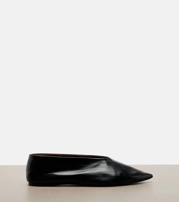 Khaite Miriam Leather Ballet Flats