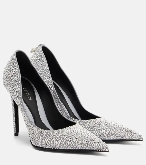 Alexander McQueen Embellished Stiletto Pumps - Silver