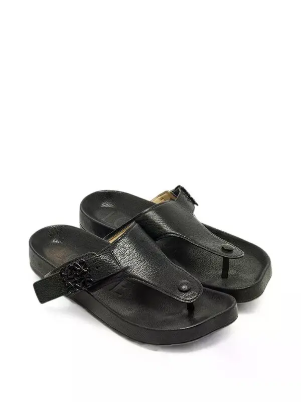 Loewe Anagram Thong Sandals - Black