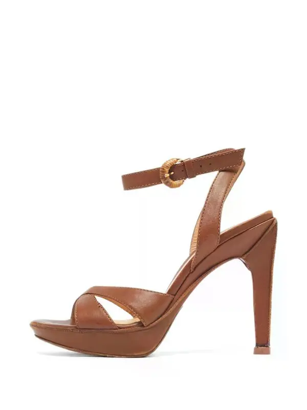 SERGIO ROSSI Leather Platform Sandals
