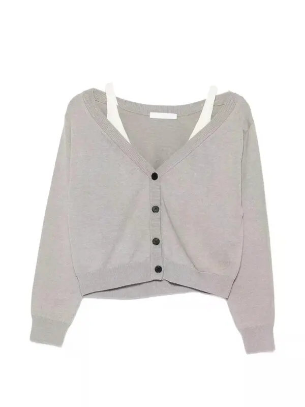 YCH V-neck Layered-effect Cardigan
