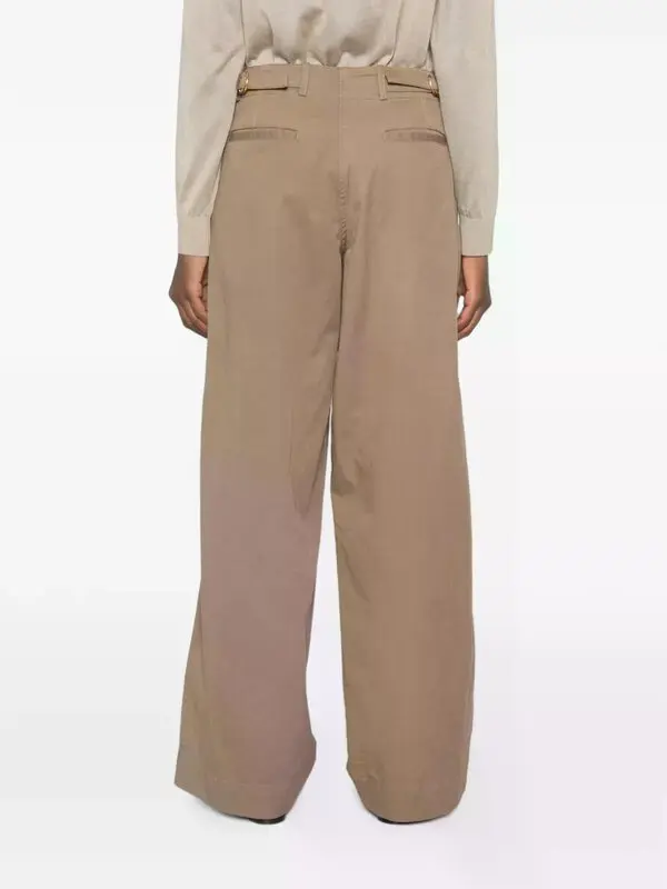 THE ROW Fadry Wide-leg Buckle-detail Trousers - Neutrals