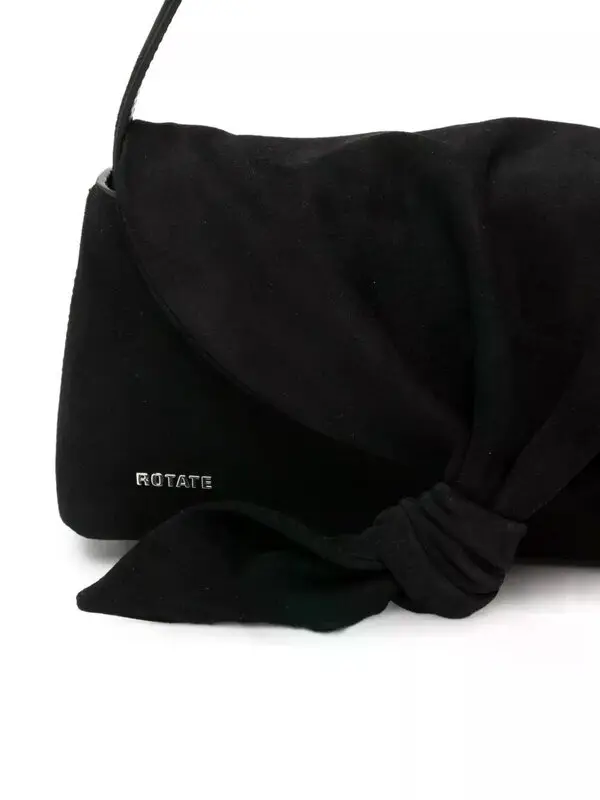 ROTATE BY BIRGER CHRISTENSEN Knotted Suede Shoulder Bag