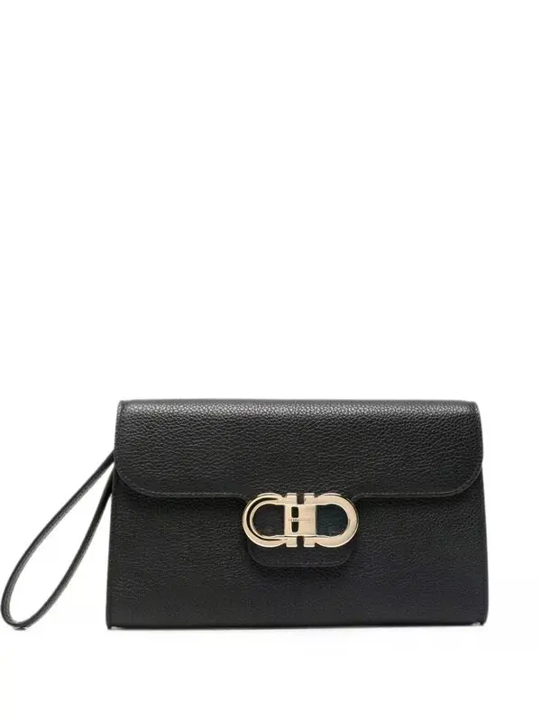FERRAGAMO Double Gancini Clutch Bag