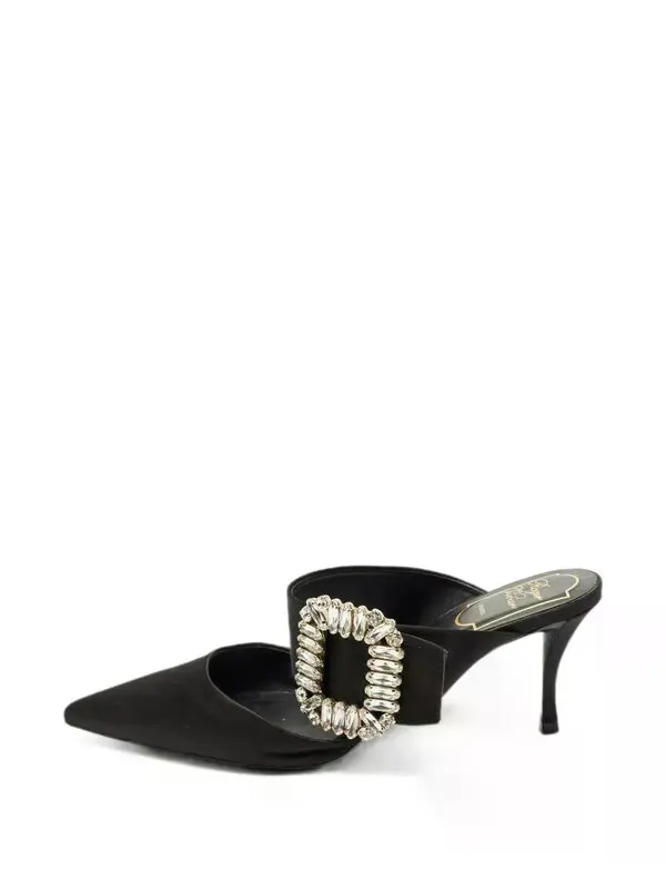 ROGER VIVIER Embellished Mules - Black