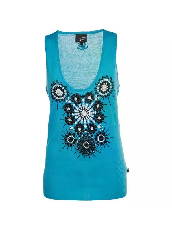 Just Cavalli Embroidered Jersey Tank Top