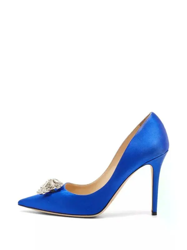 JIMMY CHOO Manda Crystal Embellished Pumps - Blue