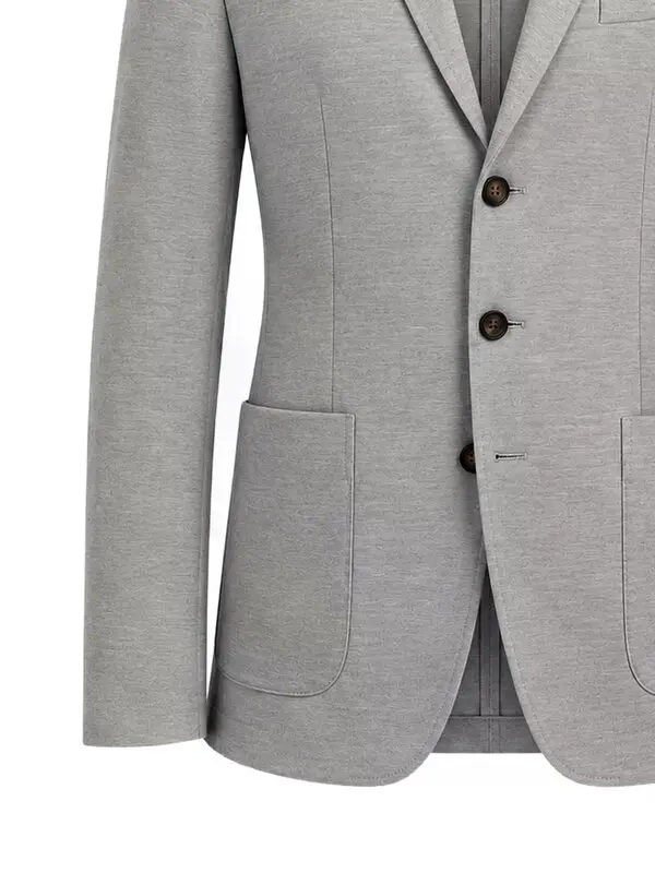 Eleventy Hooded Single-breasted Blazer - Grey